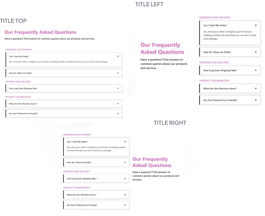 Accordion FAQ Widget