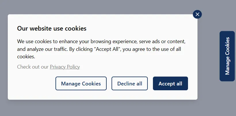 Cookie Consent Widget