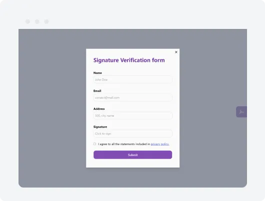 Signature Form Widget