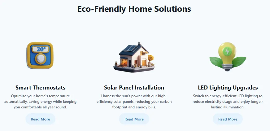 Interactive Features Cards Widget